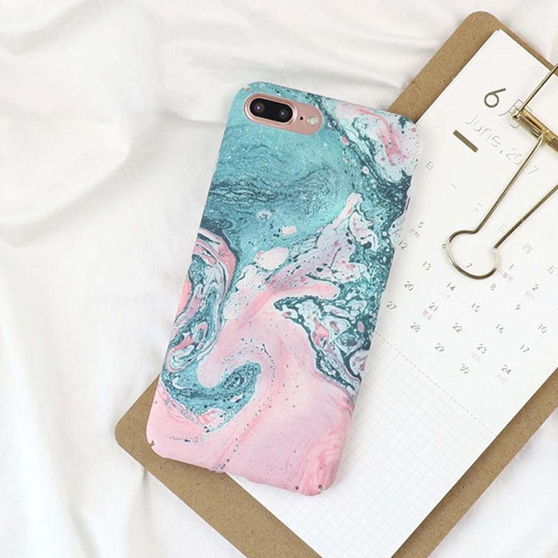 Buy Fashion Gradient Marble Texture Phone Case For Apple iPhone X 6 6S ...
