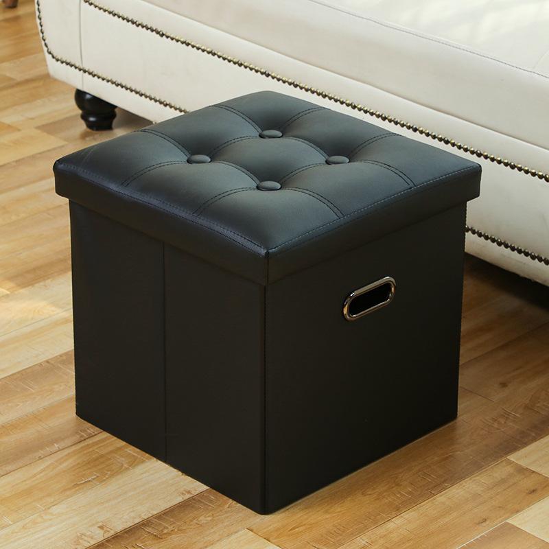 Buy 15 Inch Folding Stools Storage Ottoman, Cube Footrest, Puppy Step ...