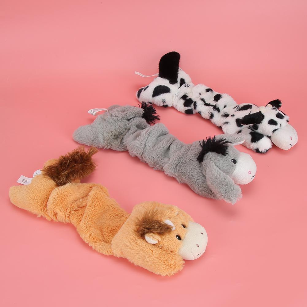 Buy 3 PCS Stretchable Plush Animals Shaped Pet Dogs Chew Squeaker ...