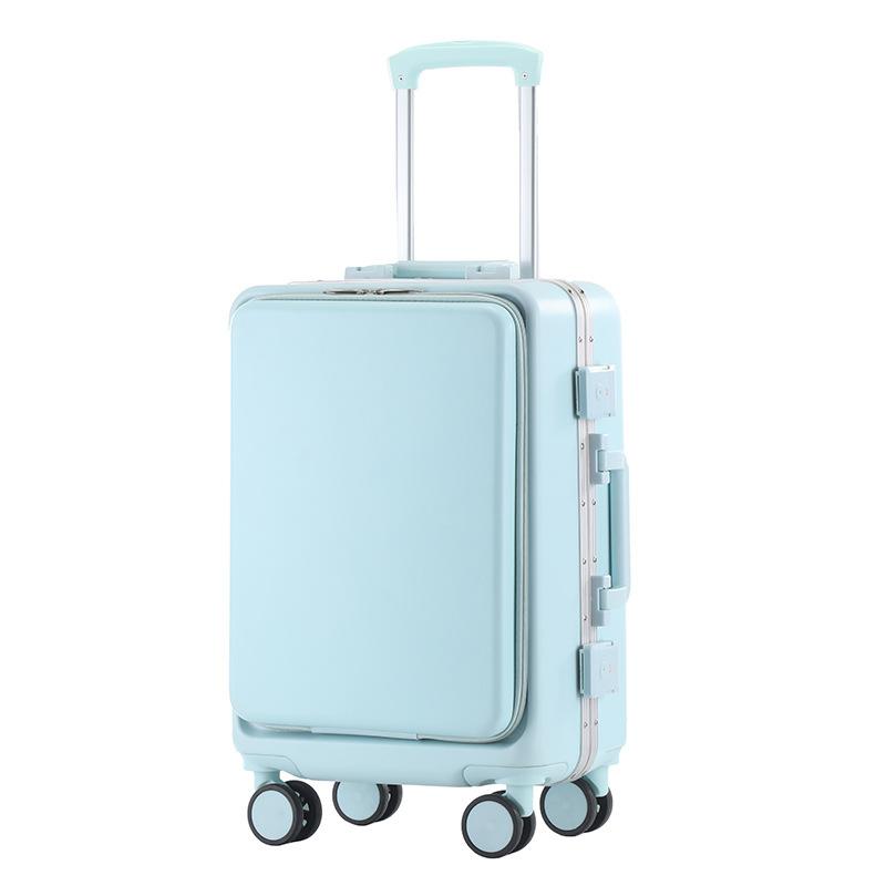 Buy Front Open Cover Trolley Suitcase 20/22/24/26 Inch Spinner Rolling ...