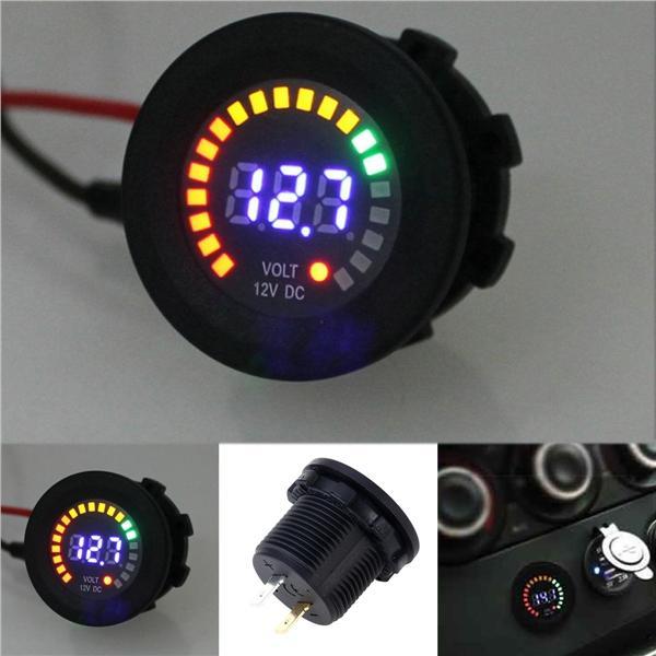 Buy 12V Mini Digital Voltmeter LED for Car Motorcycle at affordable ...