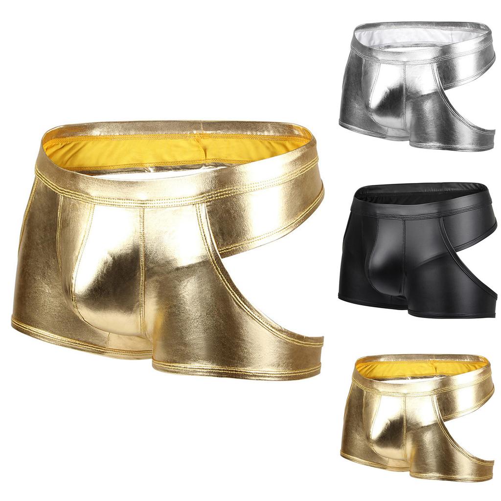 Männer Sexy String Kunstleder Dessous Slips Unterwäsche Boxer Shorts ...