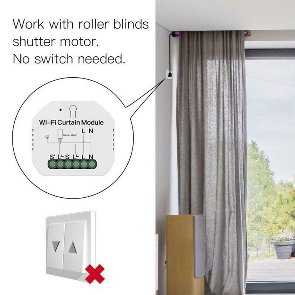 Buy WiFi Blinds Curtain Switch Relay Module For Roller Shutter Timer ...