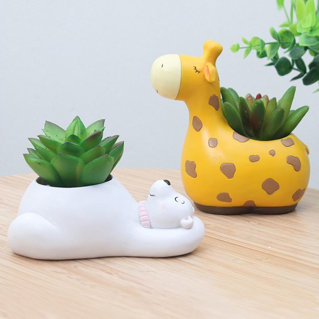 Buy Animal Giraffe Succulent Planter Bonsai Pot Flowerpot Office Home ...