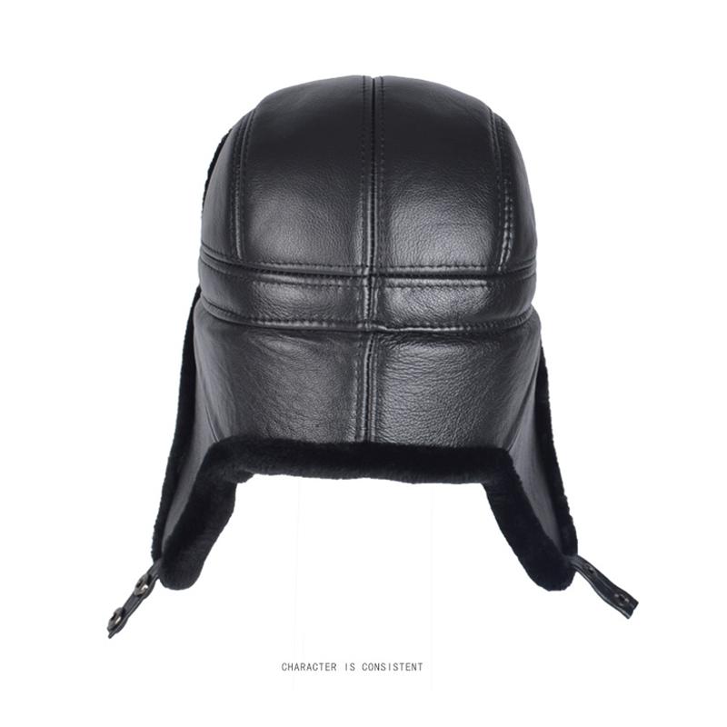 Мужская осенне-зимняя новая кожаная шапка Lei Feng, модная плюшевая ...