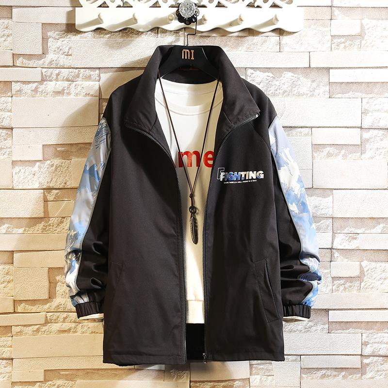 Buy Streetwear Spring Windproof Casual Patchwork Men's Jacket Coat at ...