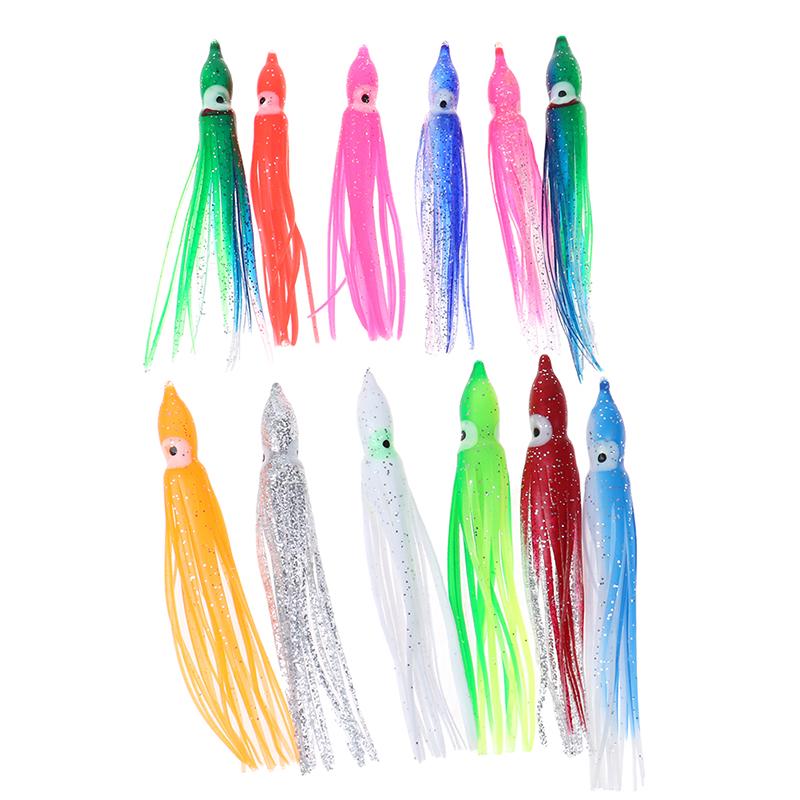 Buy 6Pcs/Set Soft Octopus Fishing Lures Squid Skirts Octopus Artificial ...