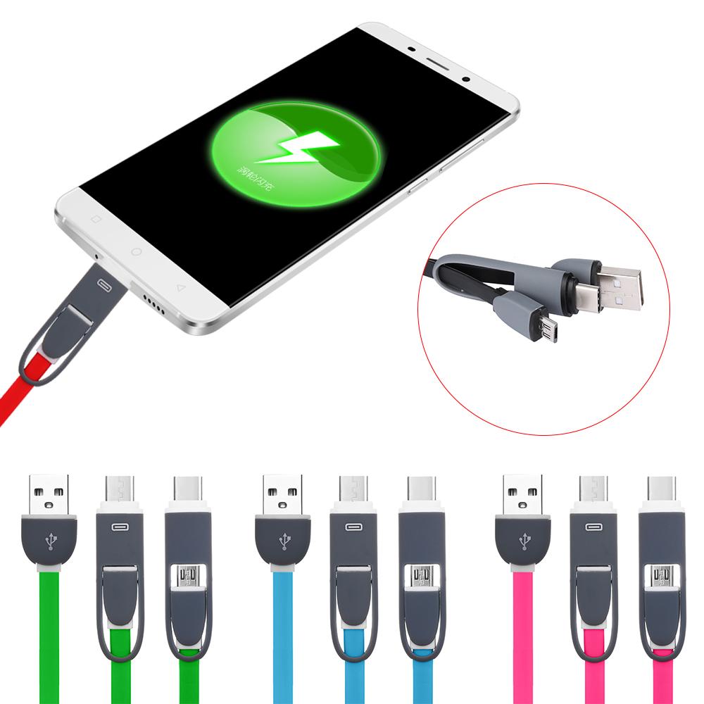 Buy Converter Smartphone Android Data Sync Cable 2 In 1 Charging Cord ...
