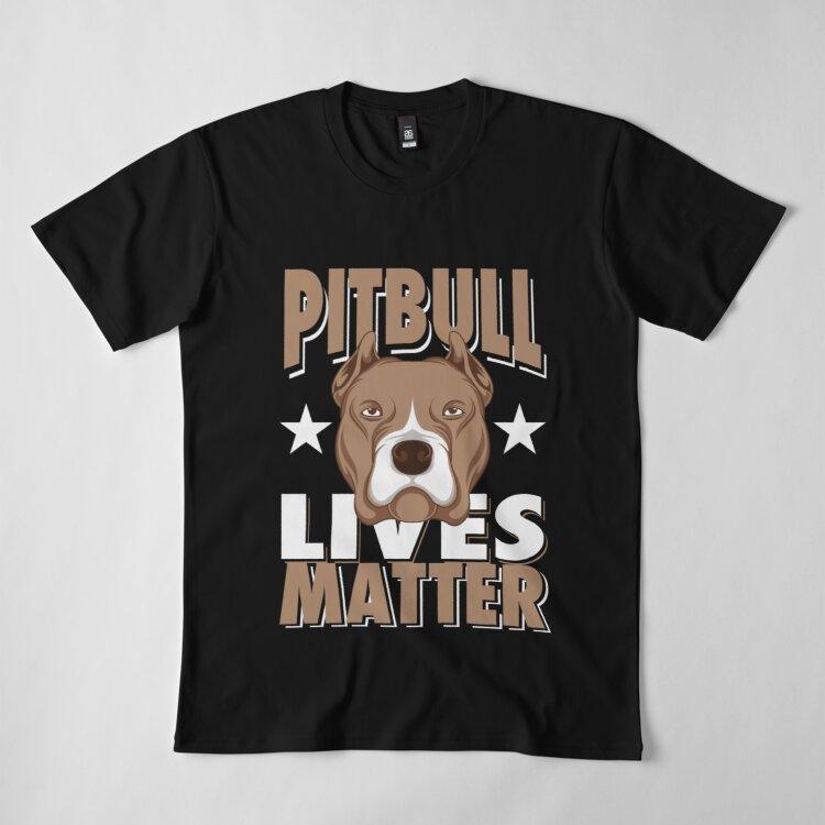 Buy Men Premium Cotton Harajuku T-Shirt Pitbull Lives Matter Pit Pities ...