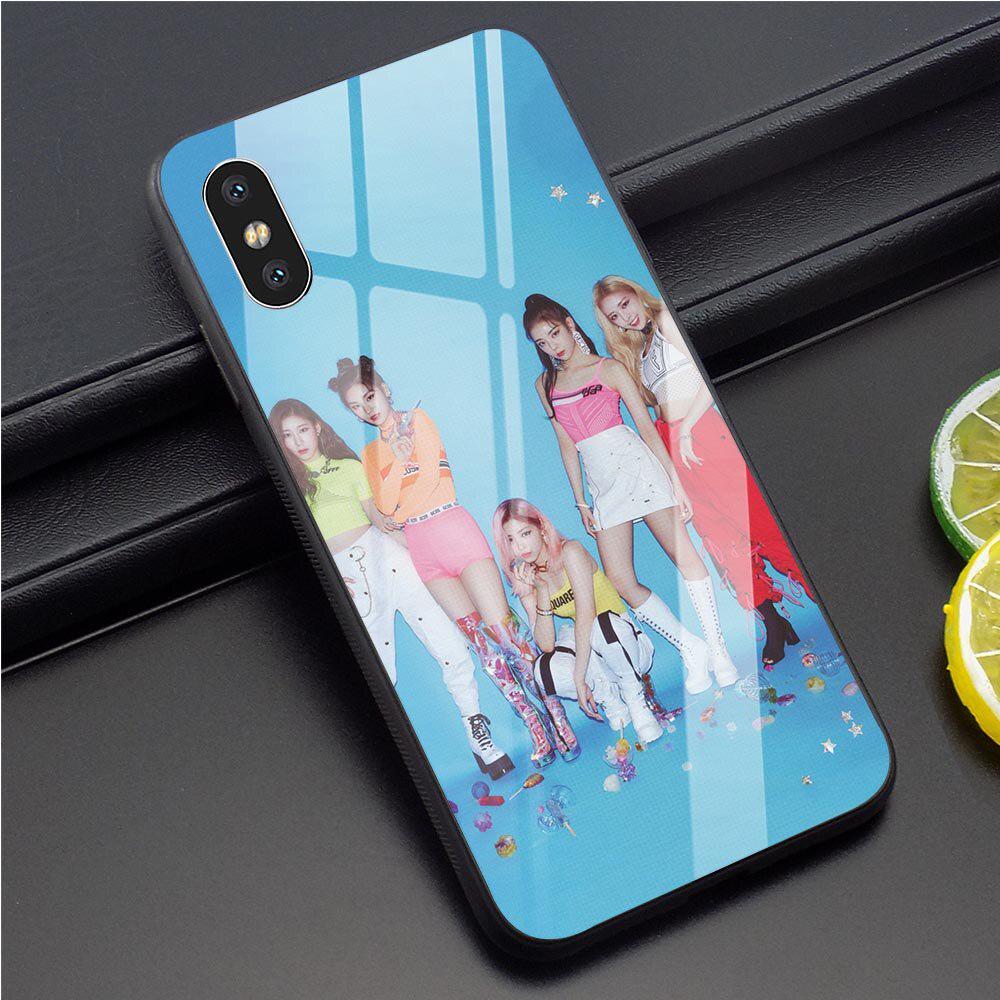 Kpop ITZY Printed Tempered glass Phone Case for iPhone 6 6S 5 5S SE 7 8 ...