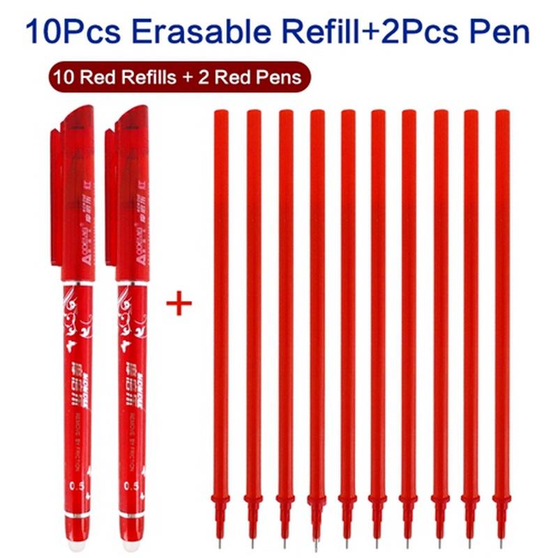 Buy 12pcs/set Erasable Refill Gel Pen Set Magic Erasable Pen Refill Rod ...