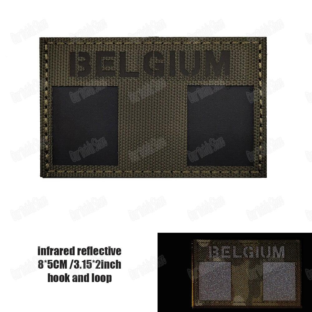 Cheap Belgium Flag Patch Belgian Emblem Tactical Military Armband Hook Loop Fastener Backing ...