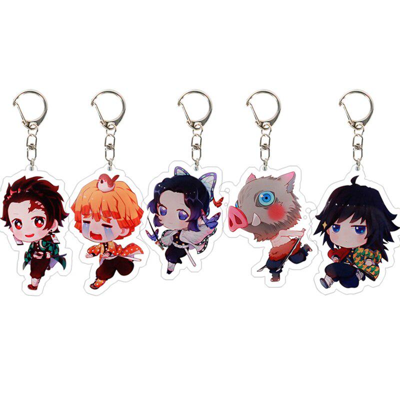 Buy Trendy Demon Slayer Kimetsu No Yaiba Keychain Japan Manga Anime Key ...