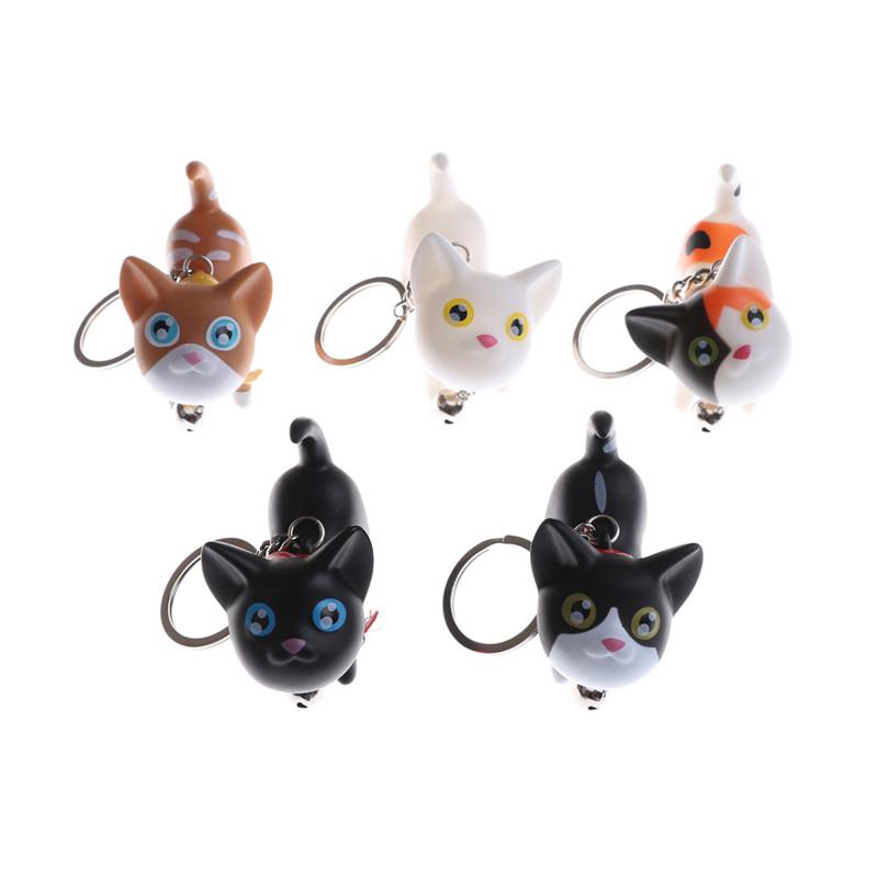 Buy Lovely Cat Kitten Keychain Phone Handbag Keyring Bell Toy Lover Key ...