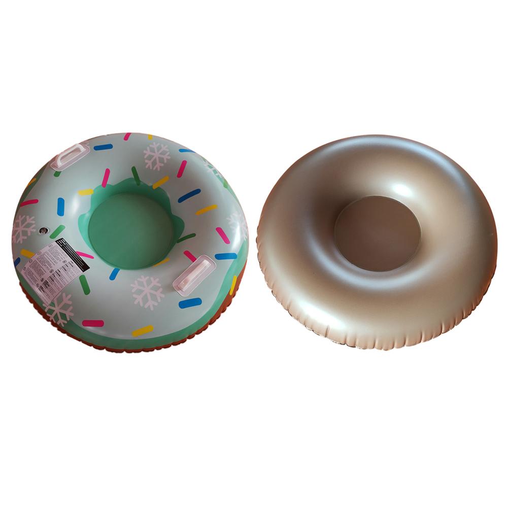 Winter Inflatable Ski Circle with Handle Durable Kids Adults Snow Sled ...