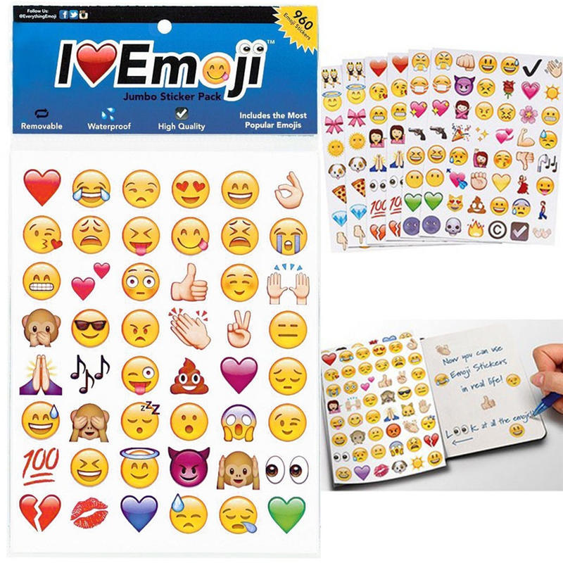 Laptop Sticker School Funny Cartoon Sticker Laughing Emoji Sticker ...