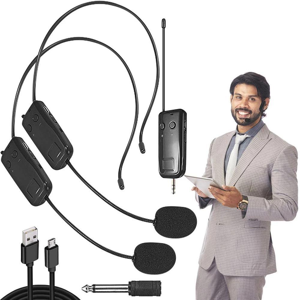 Buy Lavalier Microphone Transmitter Head-mounted Microphone Wireless ...