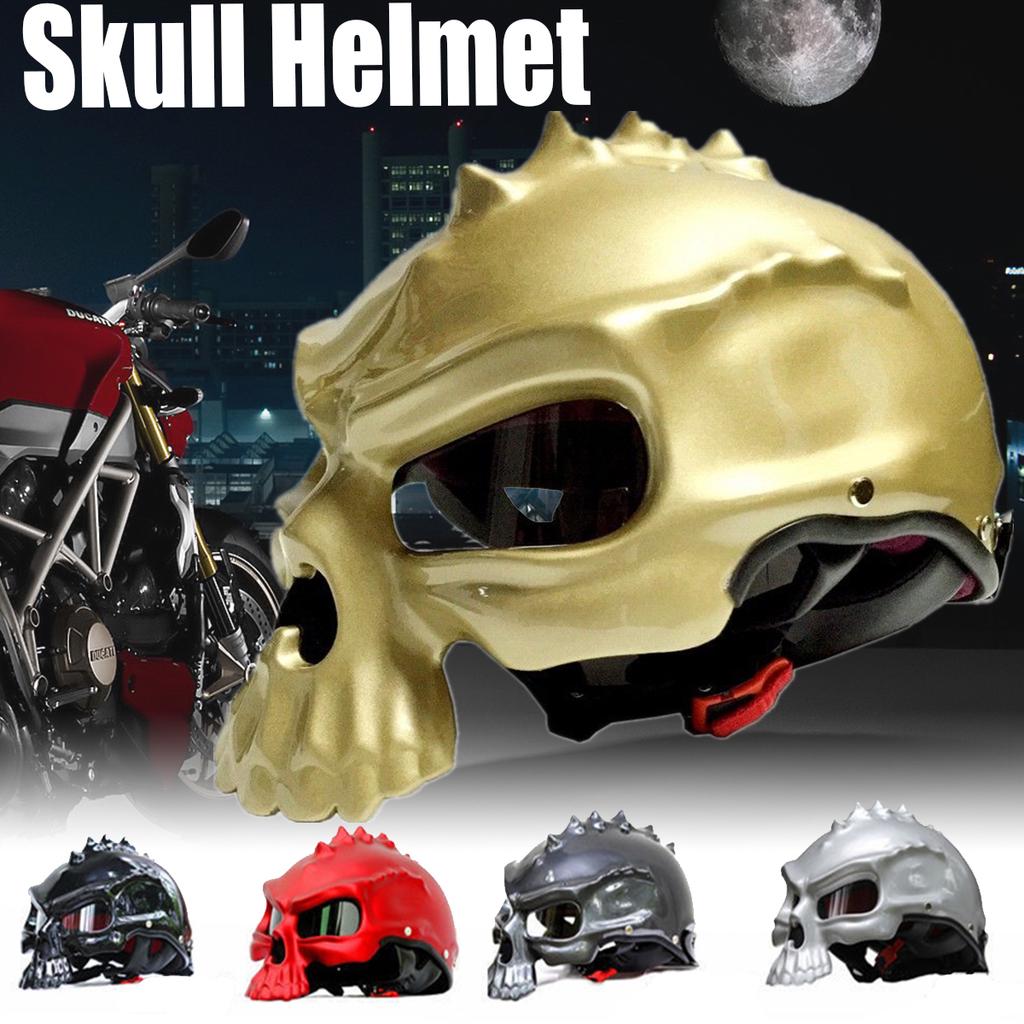 Buy Half Face Dual Use Skull Motorcycle Helmet Novelty Casque Motorbike ...