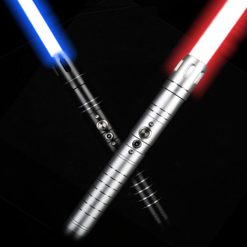 Buy Metal Handle Double-edged Lightsaber Cosplay RGB 7 Colors Change ...