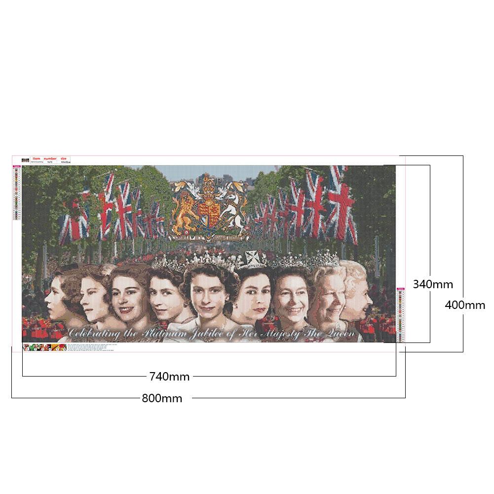 DIY Diamond Painting Kits Full Round Drill Queen Elizabeth II Mosaic ...