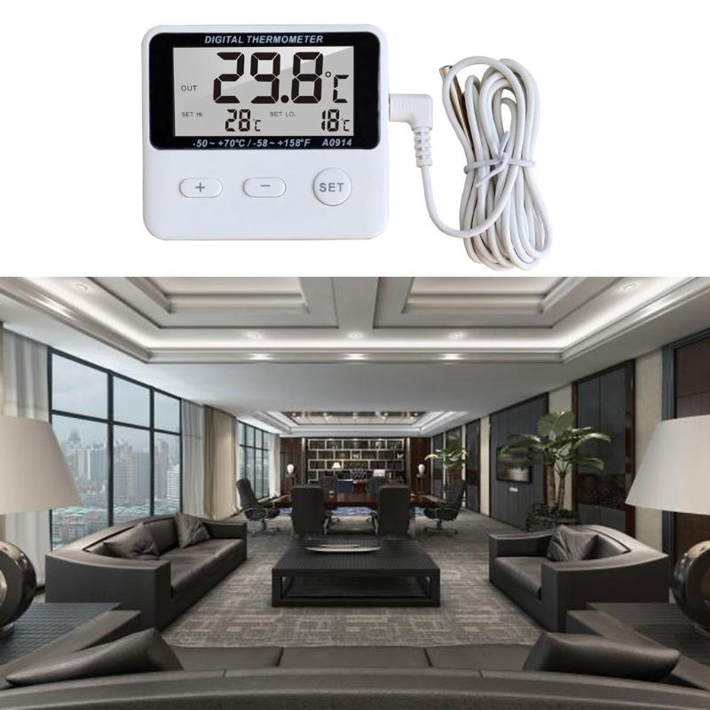 Buy Thermometer With Probe High and Low Temperature Alarm Thermometer ...