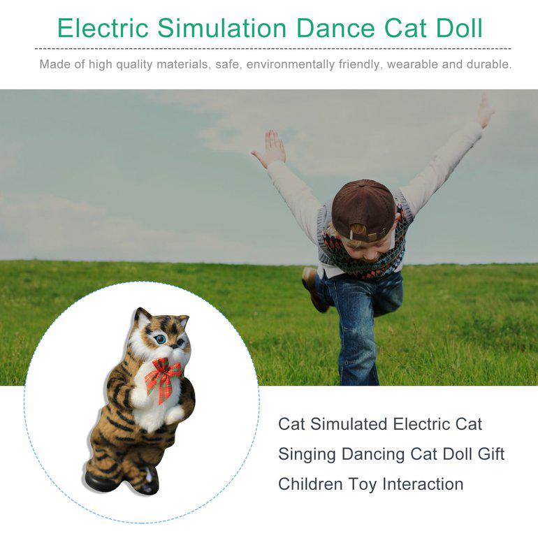 Buy Zao Ren Jduhf Cute Simulation Cat Electric Yellow Cat Singing And ...