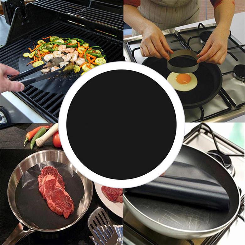 Buy Durable Cooking Mat Pan Fry Liner Sheet Non-stick Baking BBQ Mats ...
