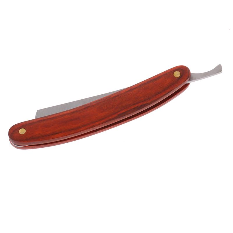 Buy Vintage Solid Wood Handle Shaving Razor Straight Pocket Knife Beard ...