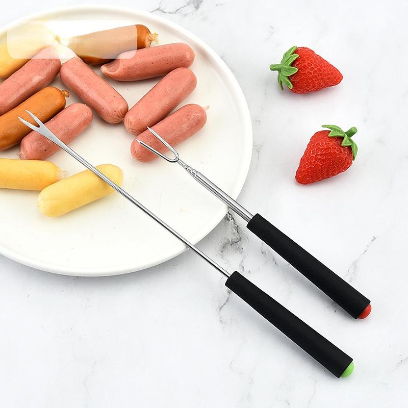 Cheap Stainless Steel Telescopic Dog Corn Fork Food Fork Barbecue ...