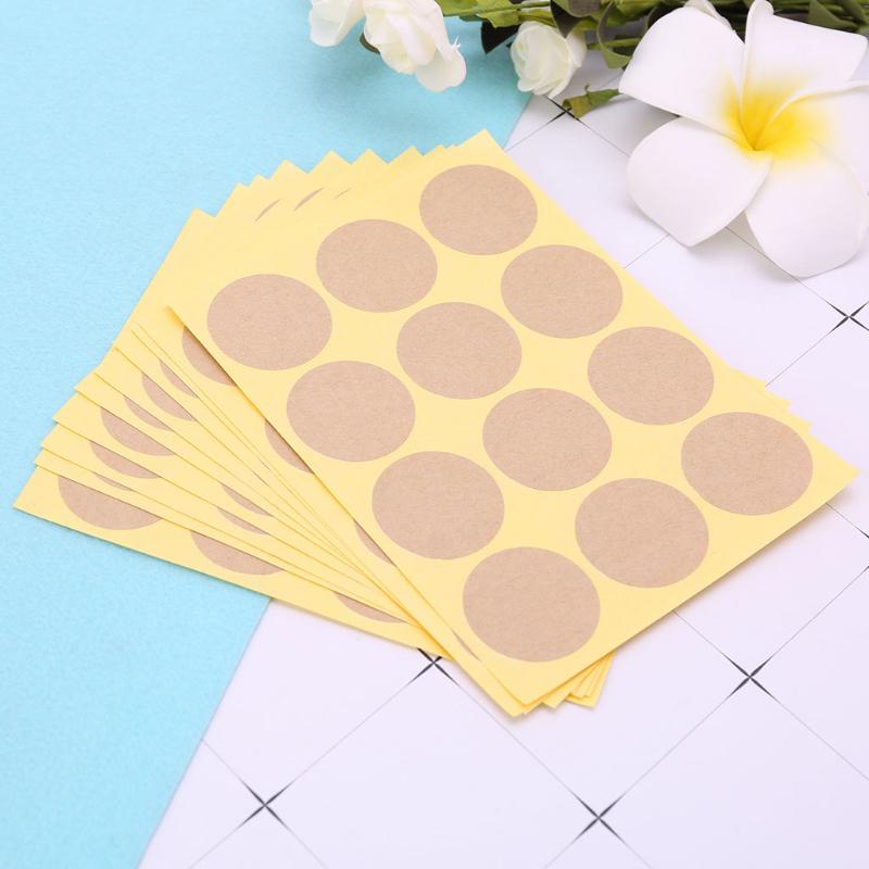 Buy 120Pcs Blank Round Craft Packaging Seals Kraft Sealing Sticker ...