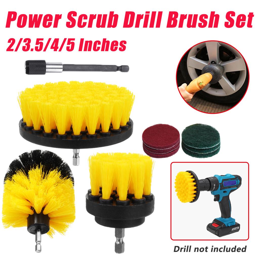 Buy 12Pcs Extended Power Scrubber Cleaning Drill Brush Tools Set Tub ...