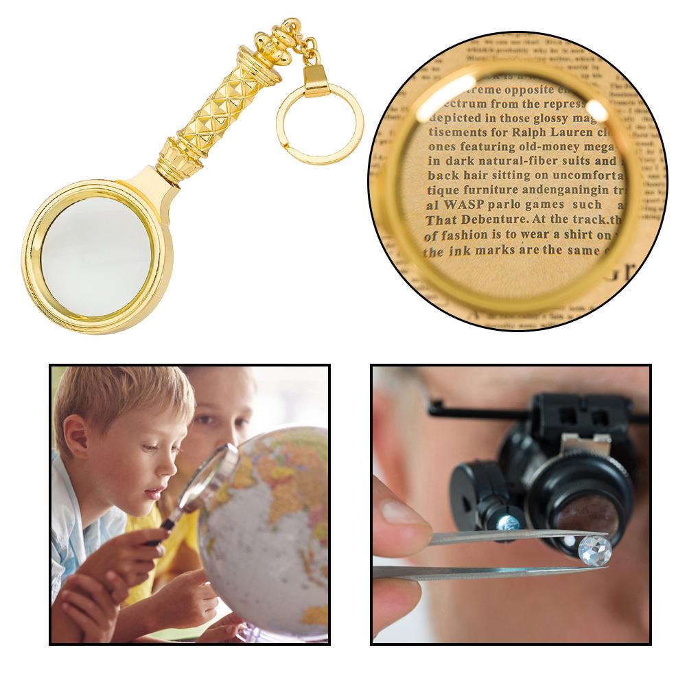 Buy Optical Lens Magnifying Glass with Keychain Seniors Reading ...
