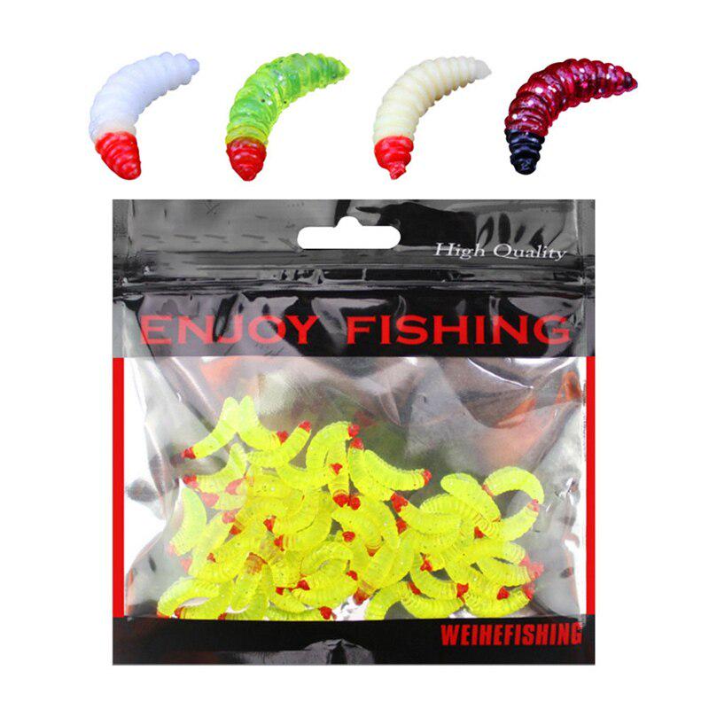 Buy 50pcs/set Artificial Fishing Lures False Bread Worm Shaped Lifelike ...