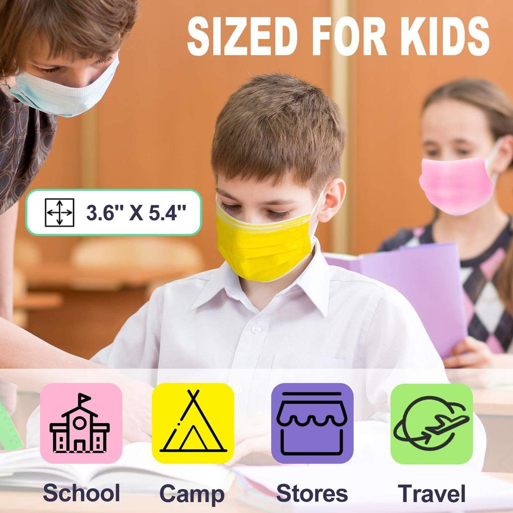 Buy 50PCS Health Care 3-layer Children Face Mask Disposable Breathing ...
