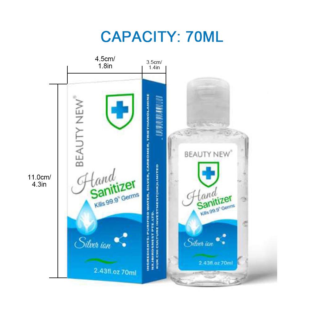 Buy Portable 70ml Instant Hand Cleaning Gel with Silver Ion No Rinse ...