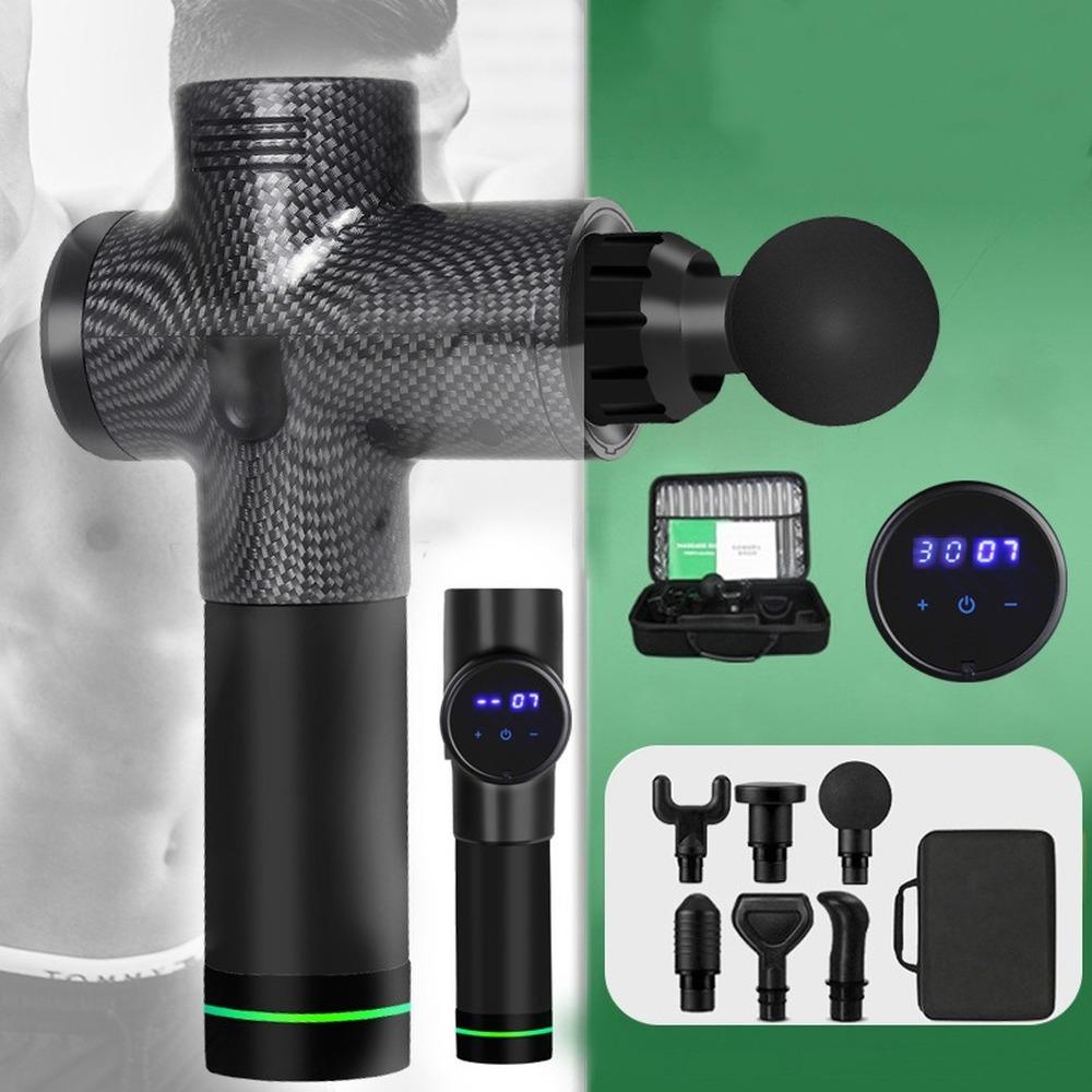 Buy LCD Display Massage Gun Deep Muscle Massager Muscle Pain Body Neck ...