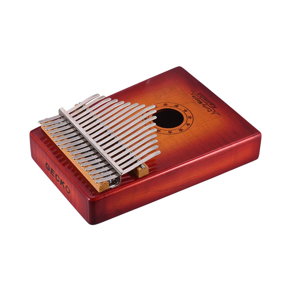 Buy GECKO MC-S 17-key Kalimba Thumb Piano Mbira Curly Maple Solid Wood ...