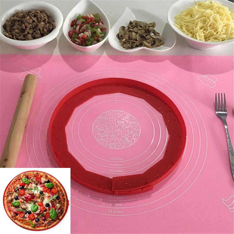 Buy Edge Cover Pizza Circle Pizza Stands Red Silicone Pastry Tools ...