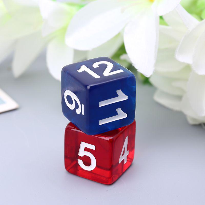 Buy New 2pcs Six Sided Polyhedral Dice Beads Numbers Square Edged for ...
