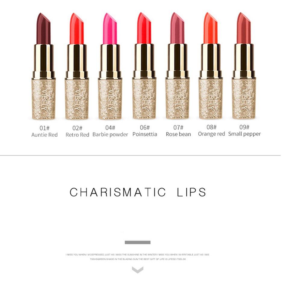 Buy Bullet Shape Snowflake Design Women Lipstick Moisturizing Lip Stick ...
