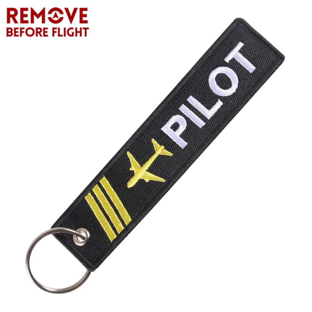Buy 1 PC Pilot Keychains Jewelry Embroidery Remove Before Flight Pilot ...