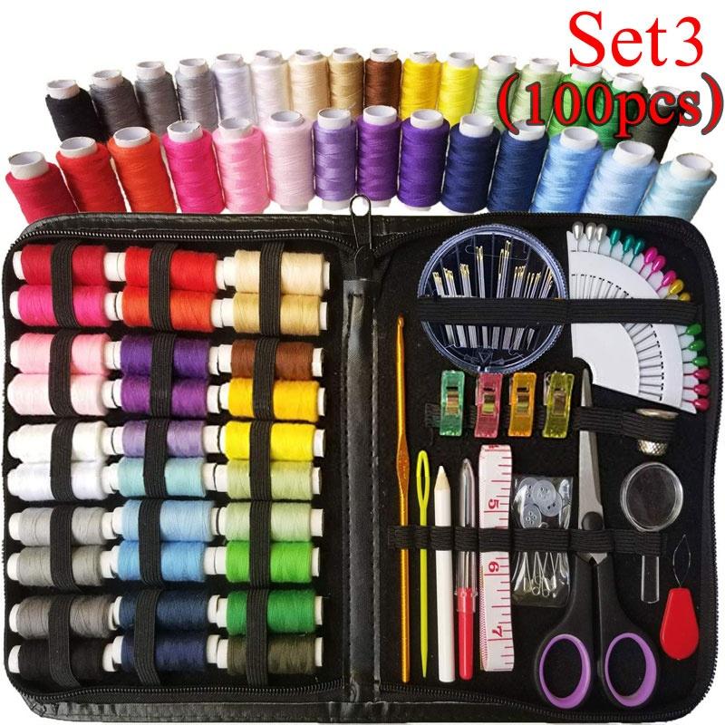 Buy 27/68100pcs DIY Travel Sewing Kit Needle Thread Threader Tape ...