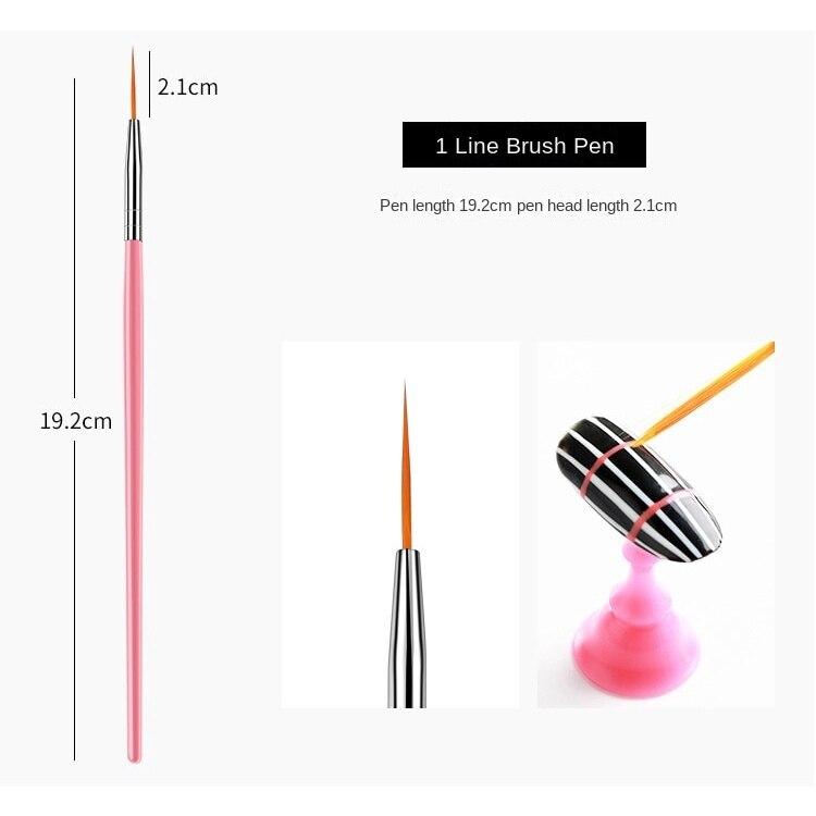 Cumpără 15 bucată creion de unghii Set nail enhancement pensula color ...
