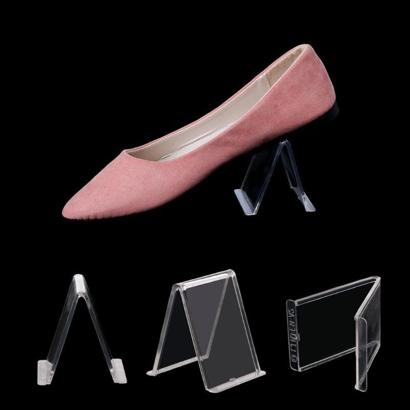 Satın alın Multifunction Acrylic Shoes Display Stand V Shape Shoe Rack ...