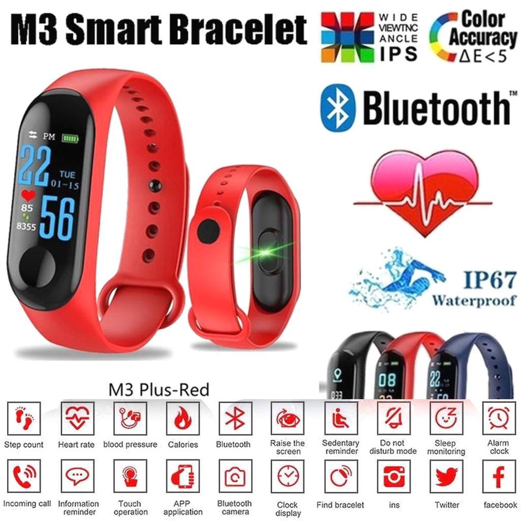 Buy M3 Plus M3 Smart Watch Fitness Tracker IP67 Waterproof Sport Blood ...