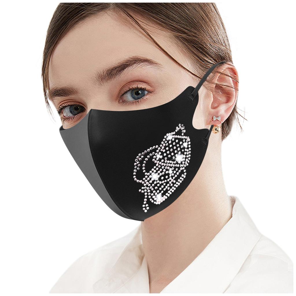 Buy 1PC Women's Masquerade Mask Ball - Golden Metal Diamond Water ...