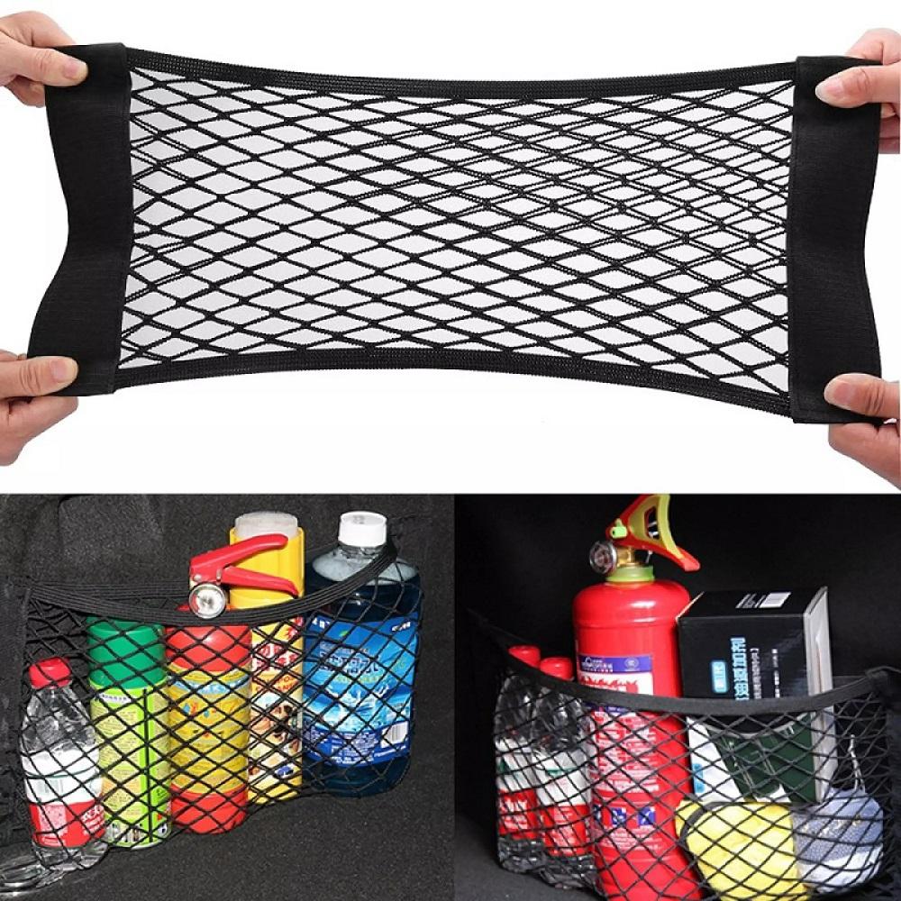 Buy Car Back Rear Mesh Trunk Seat Elastic String Net Magic Sticker ...