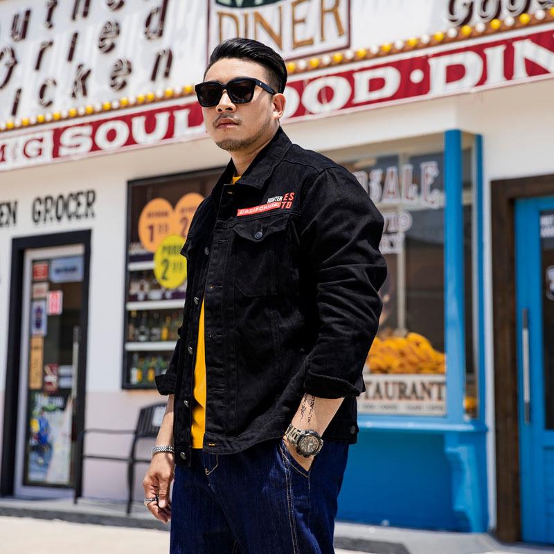 Buy Men's Denim Jacket Mens Causal Loose Hip Hop Cowboy Coat Winter ...