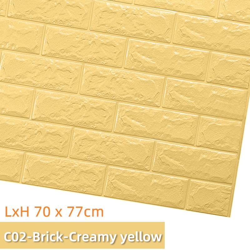 Buy 3D Wallpaper Continuous Brick Pattern Sticker Waterproof Sticker ...
