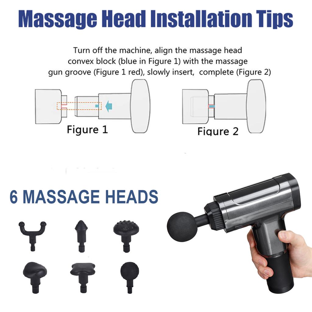 LCD Display Muscle Massage Gun Vibration Sport Massager Pain Relief ...